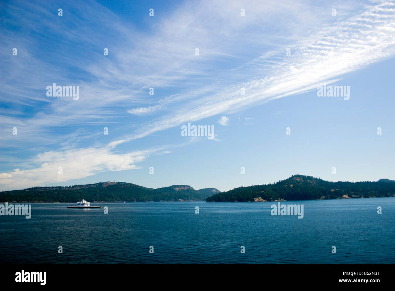 An inter-island ferry makes it's journey between Vancouver's islands ...