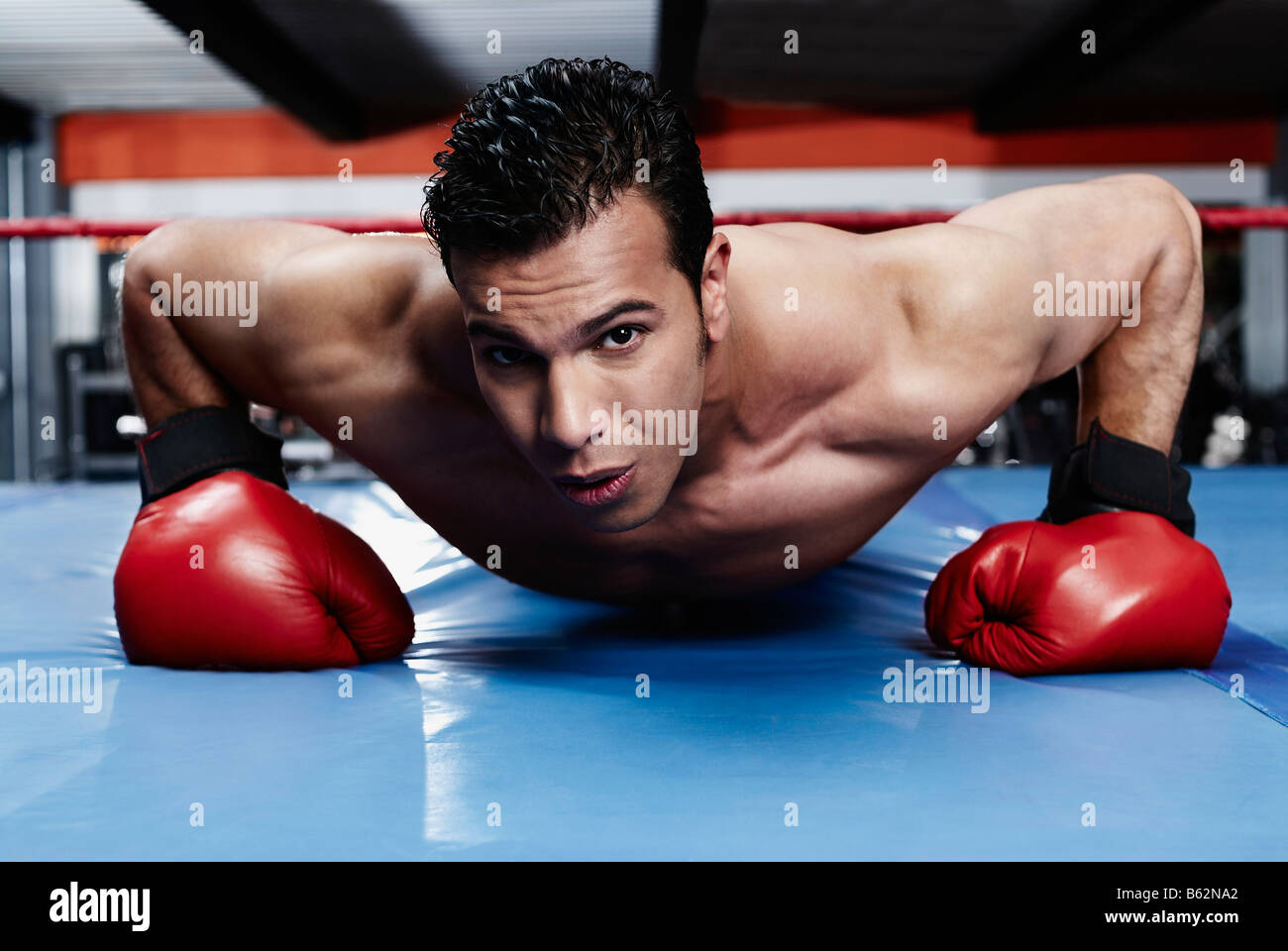 Portrait of a male boxer exercising Stock Photo - Alamy