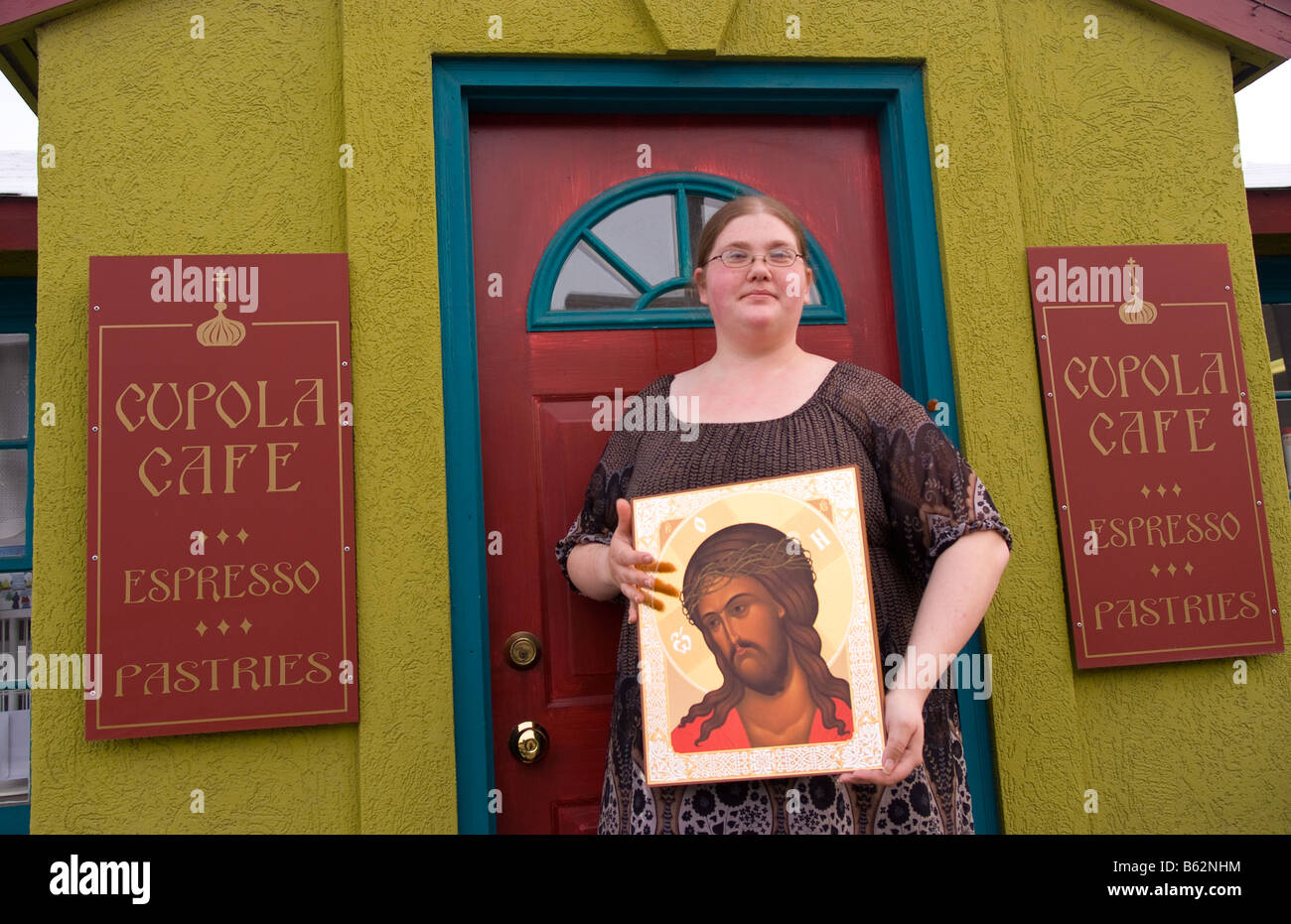 Proud Anchorage Alaska woman that works in Russian Orthodox Museum in ...