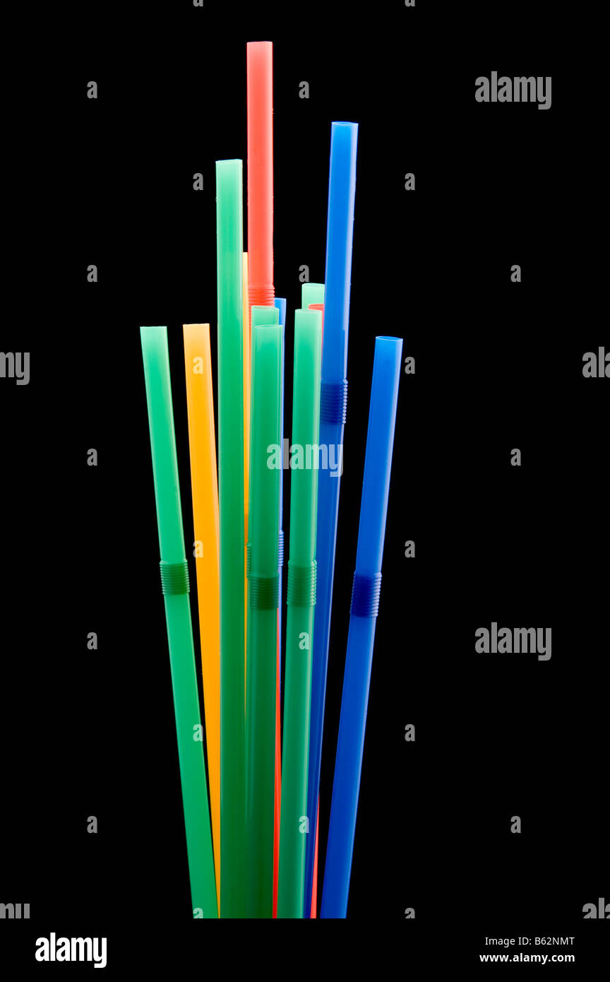 object on black utensil drinking straws Stock Photo - Alamy