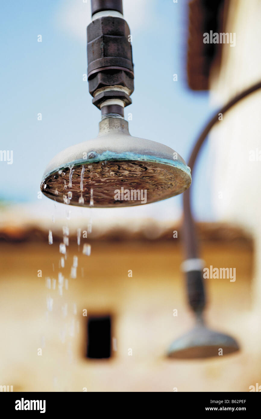 Water dripping from a shower head Stock Photo - Alamy