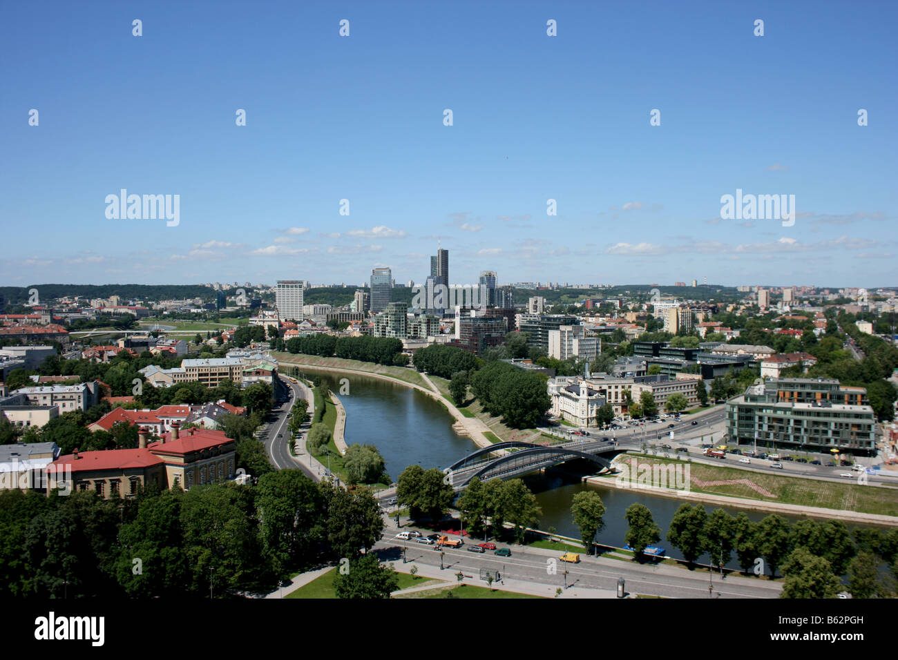 Downtown Vilnius, view from Gediminas' Tower, Lithuania Stock Photo - Alamy
