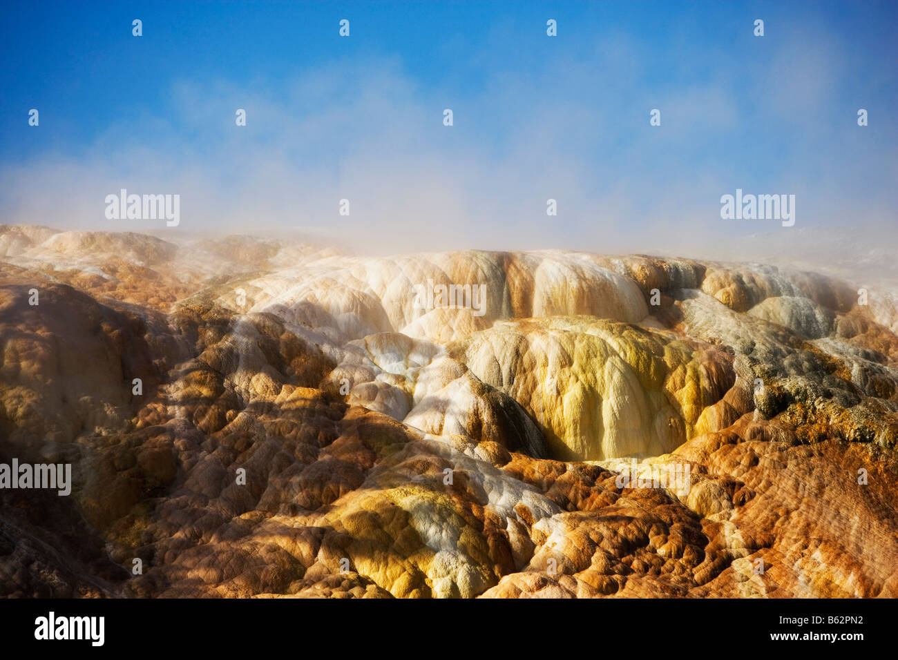 Calcium carbonate formation at a hot spring hi-res stock photography ...