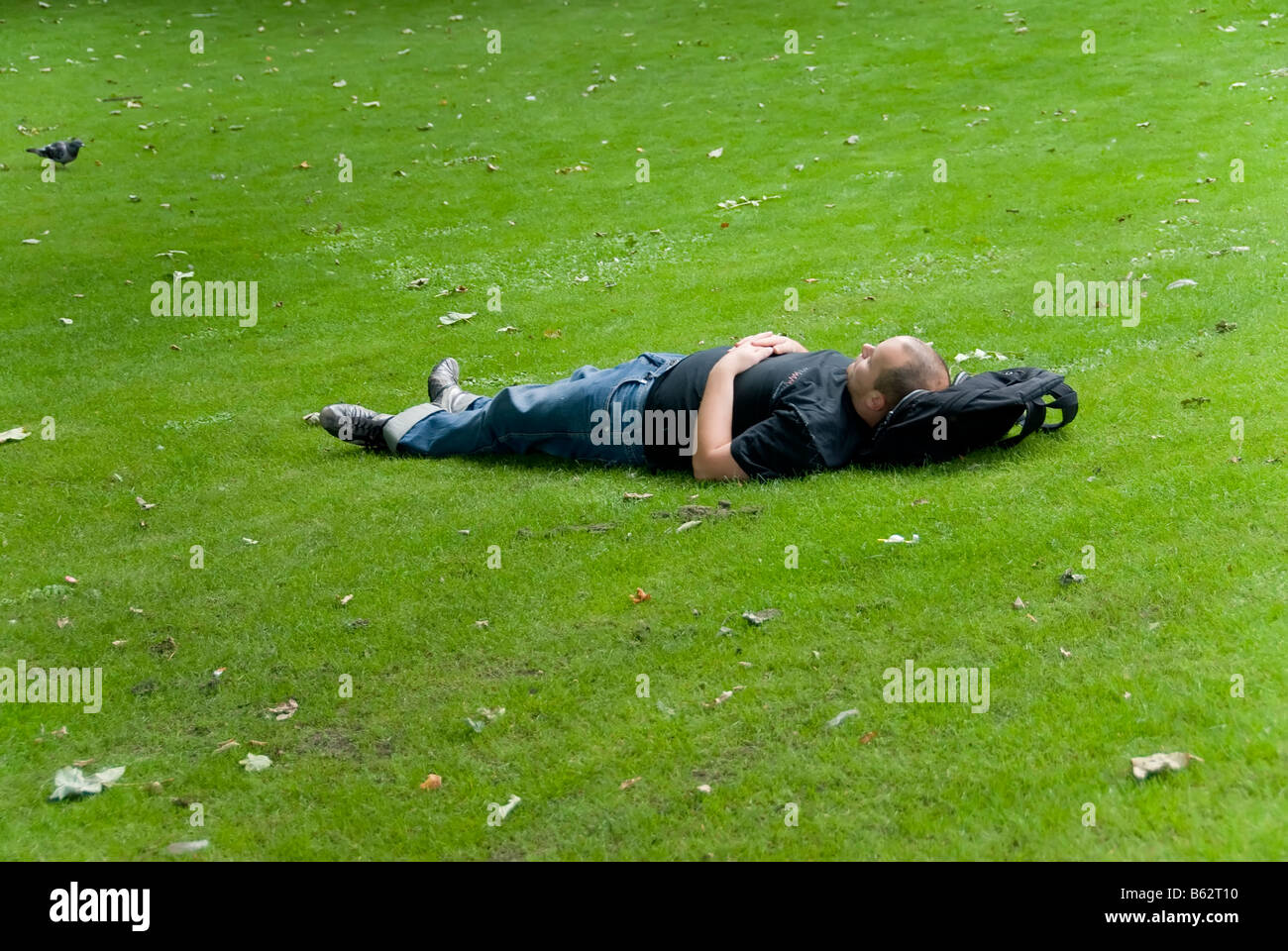 Laying on grass sunbathing hi-res stock photography and images - Alamy