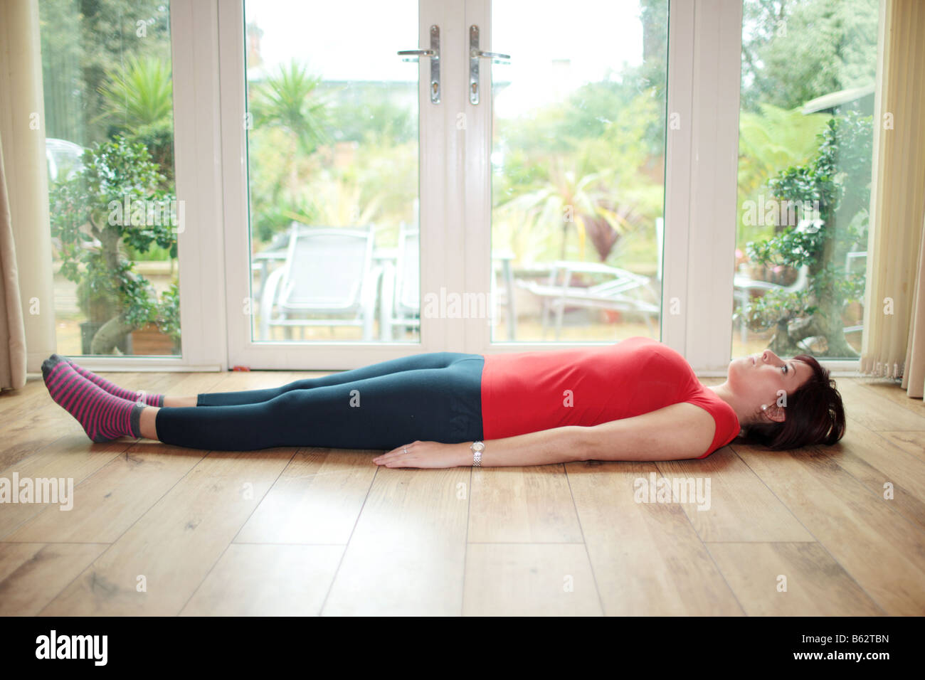 Young Woman Exercising Abs Model Released Stock Photo - Alamy