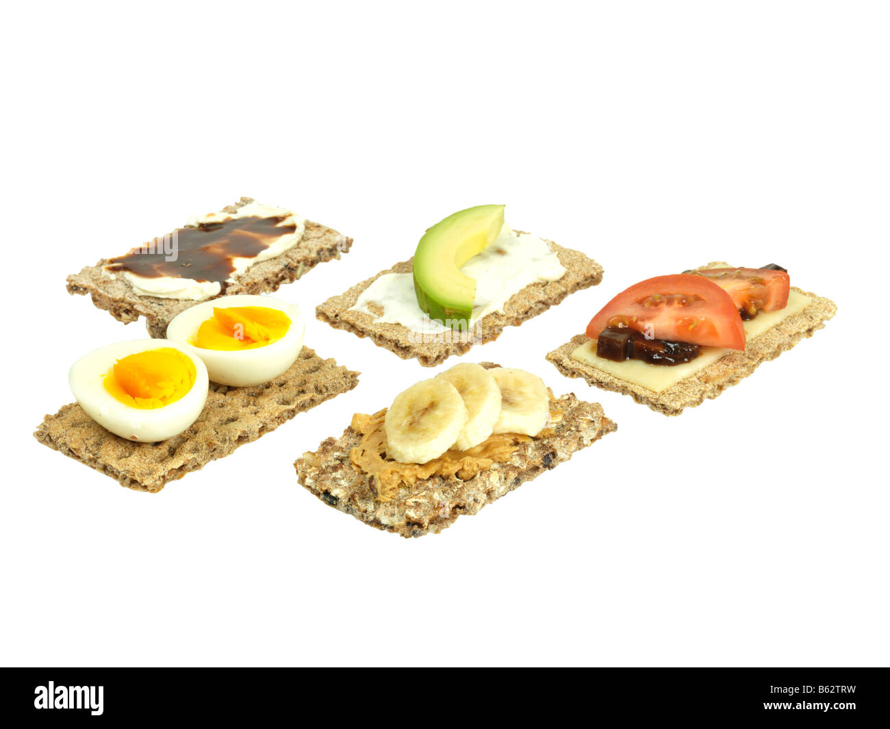 Crispbread with cheese or other toppings hi-res stock photography and ...