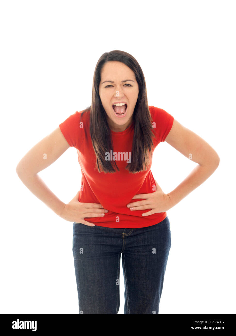 Stressed Angry Woman Shouting Model Released Stock Photo - Alamy