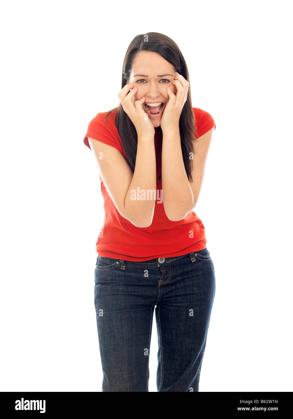 Stressed Angry Woman Shouting Model Released Stock Photo - Alamy