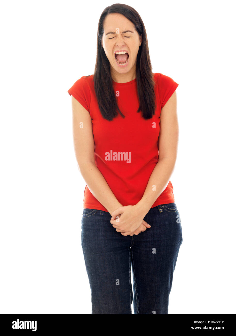 Stressed Angry Woman Shouting Model Released Stock Photo - Alamy