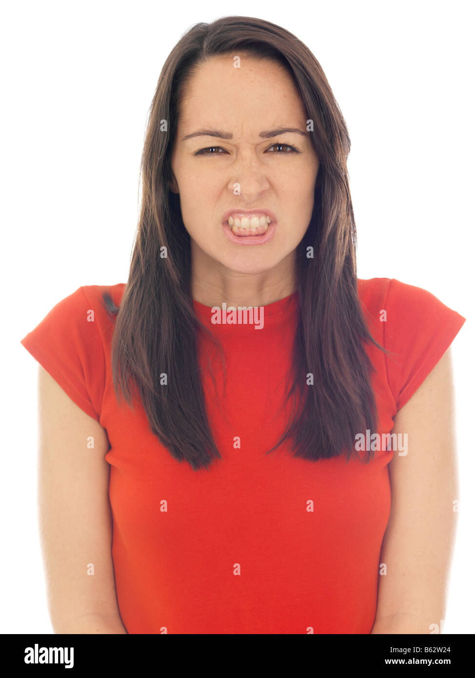 Angry Stressed Woman Model Released Stock Photo - Alamy