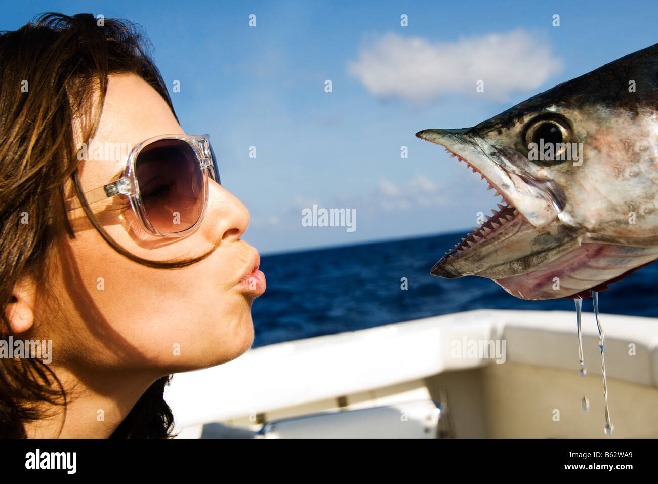 Fish lips, woman hi-res stock photography and images - Alamy