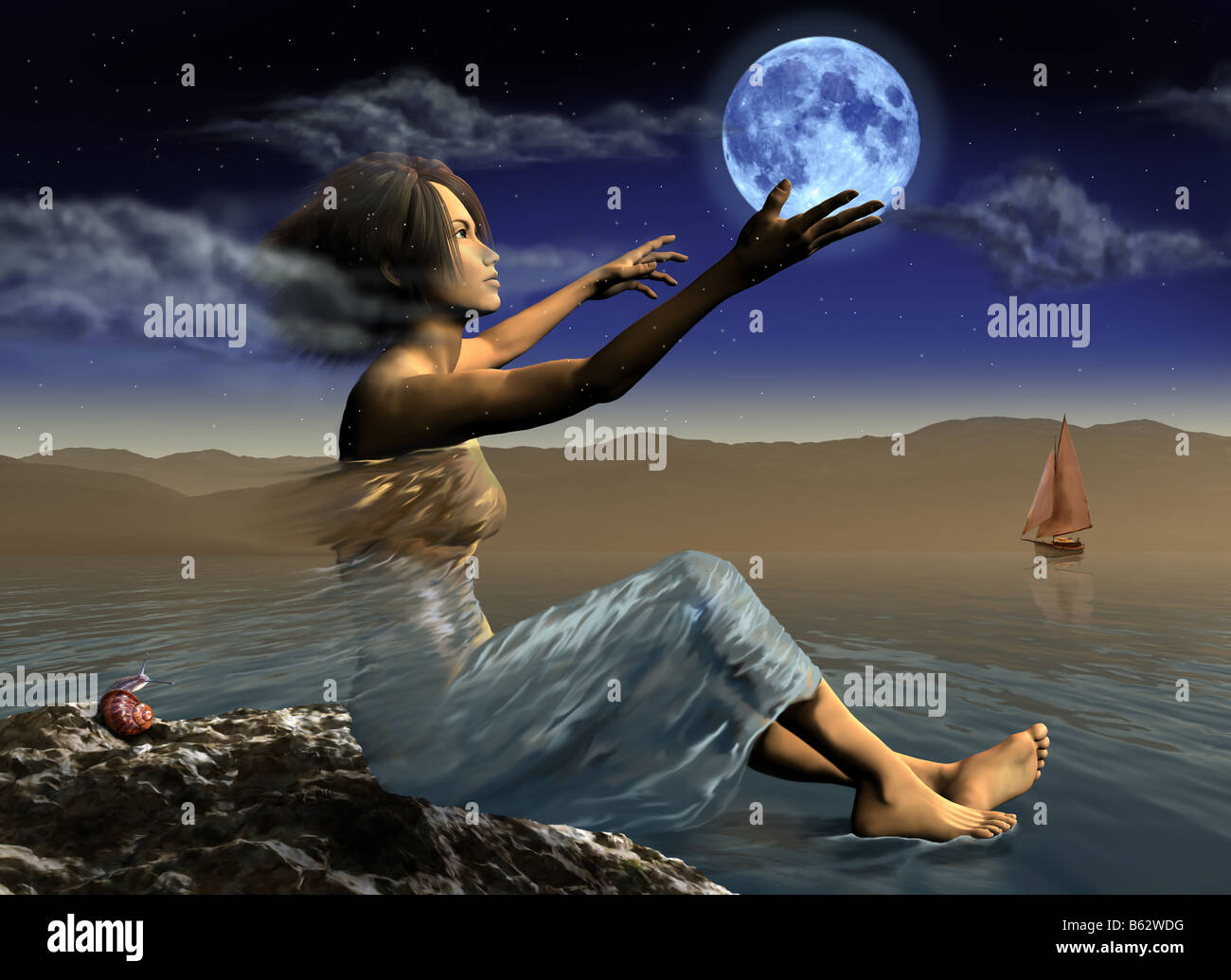 Original illustration of a surreal scene composed of Mother Nature ...