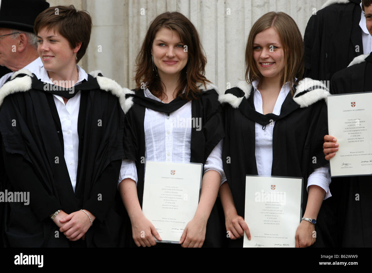 GRADUATION CEREMONY FOR STUDENTS AT CAMBRIDGE UNIVERSITY Stock Photo ...