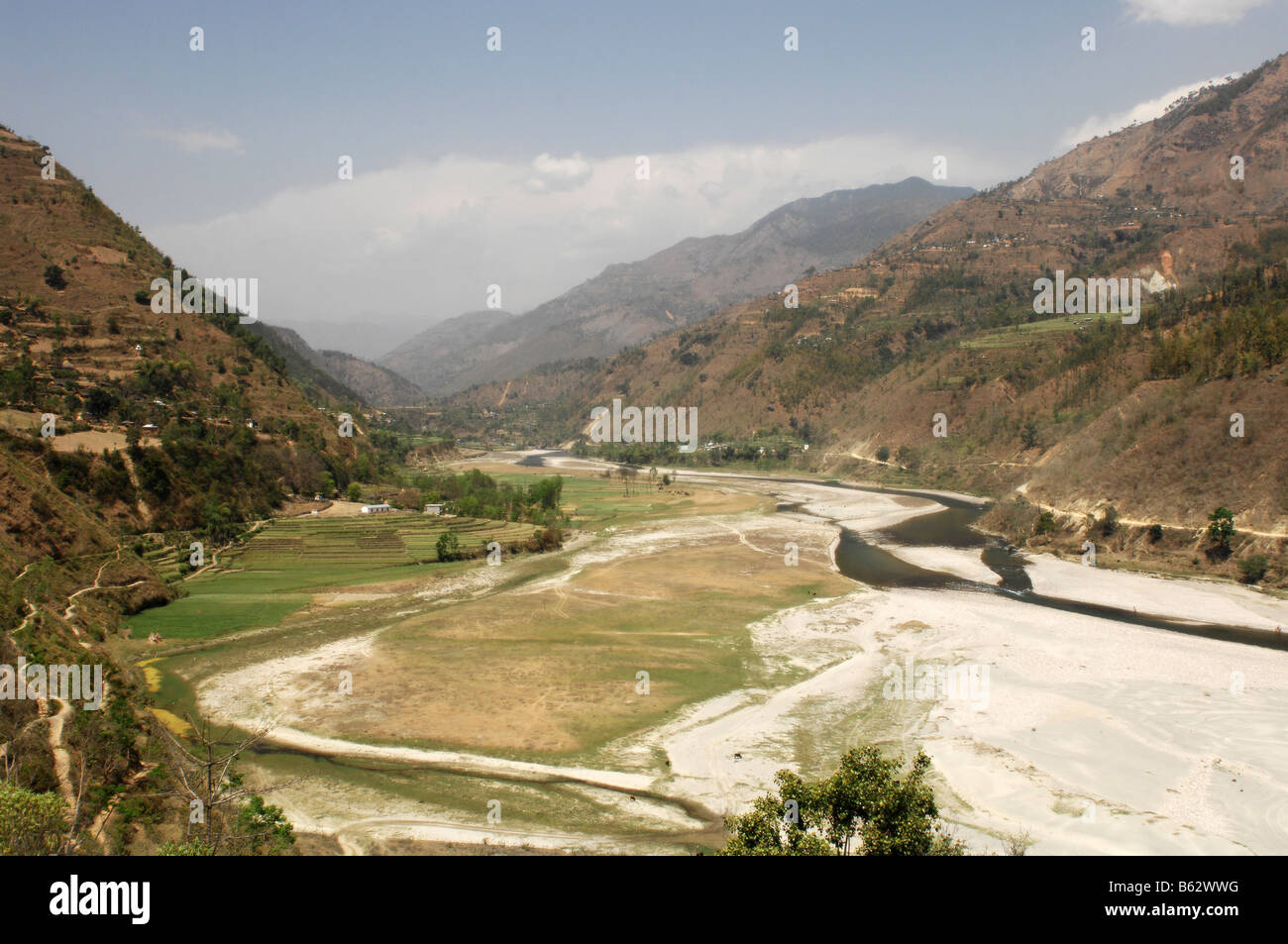 Valley in western Nepal Stock Photo - Alamy