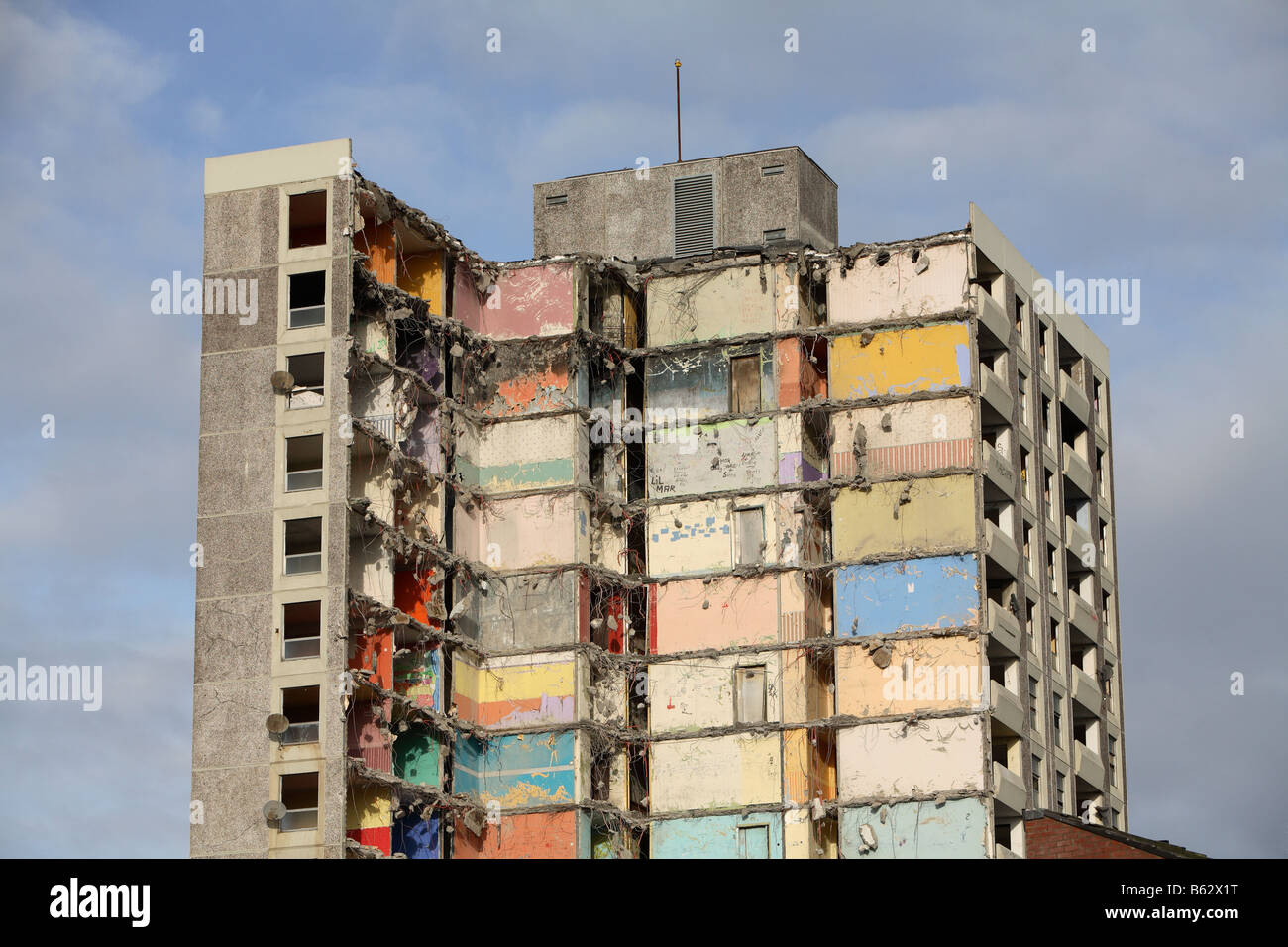 Ballymun Tower Block, Dublin, Ireland, in The Course of Demolition ...