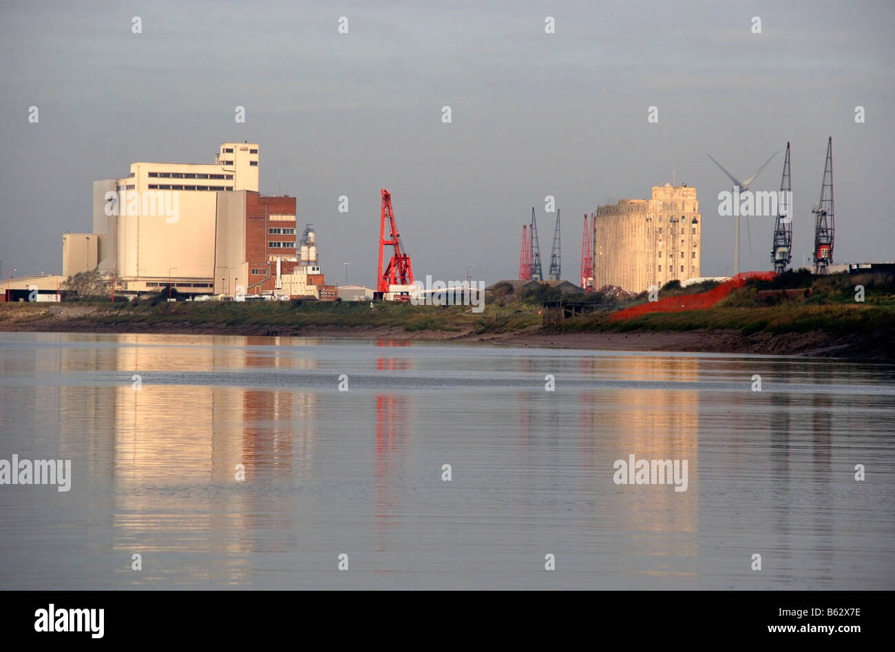 Avonmouth docks and Old Flour mills - Bristol, England, UK Stock Photo ...