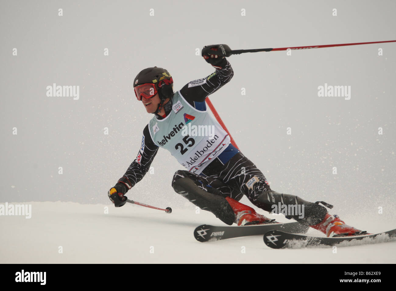 Adelboden Switzerland JAN 06 2008 Jimmy Cochran USA competing in the ...