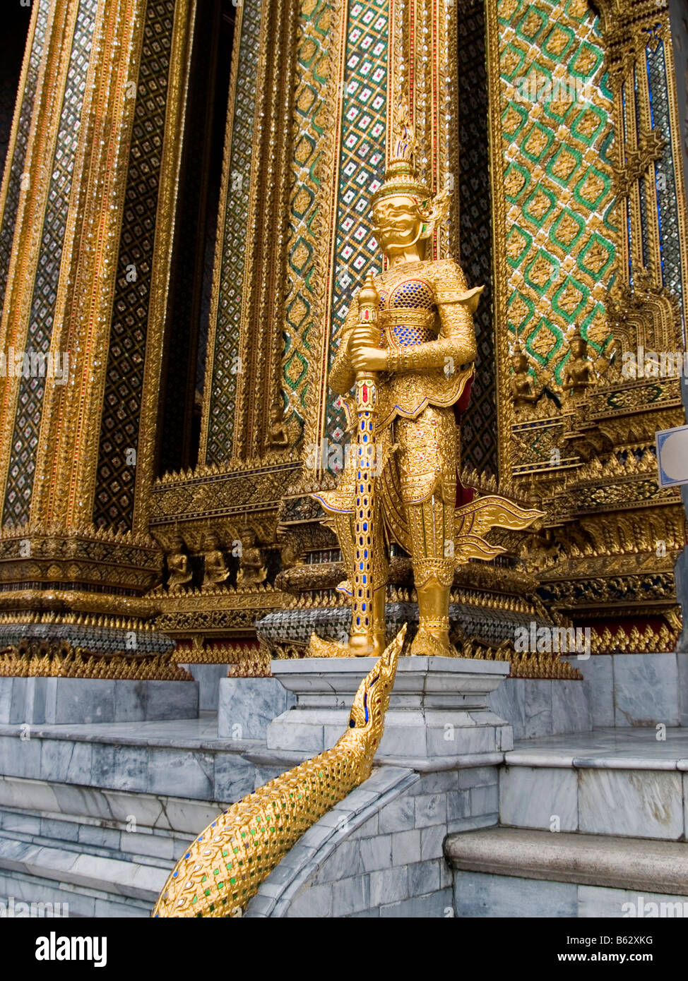 mythical human beast statue at the Golden Palace in Bangkok Thailand ...