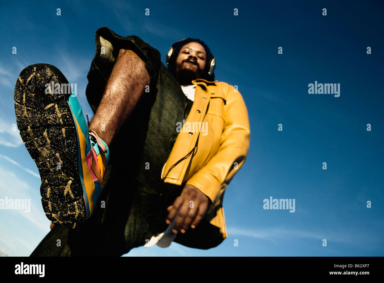 Low angle view of a man dancing hi-res stock photography and images - Alamy