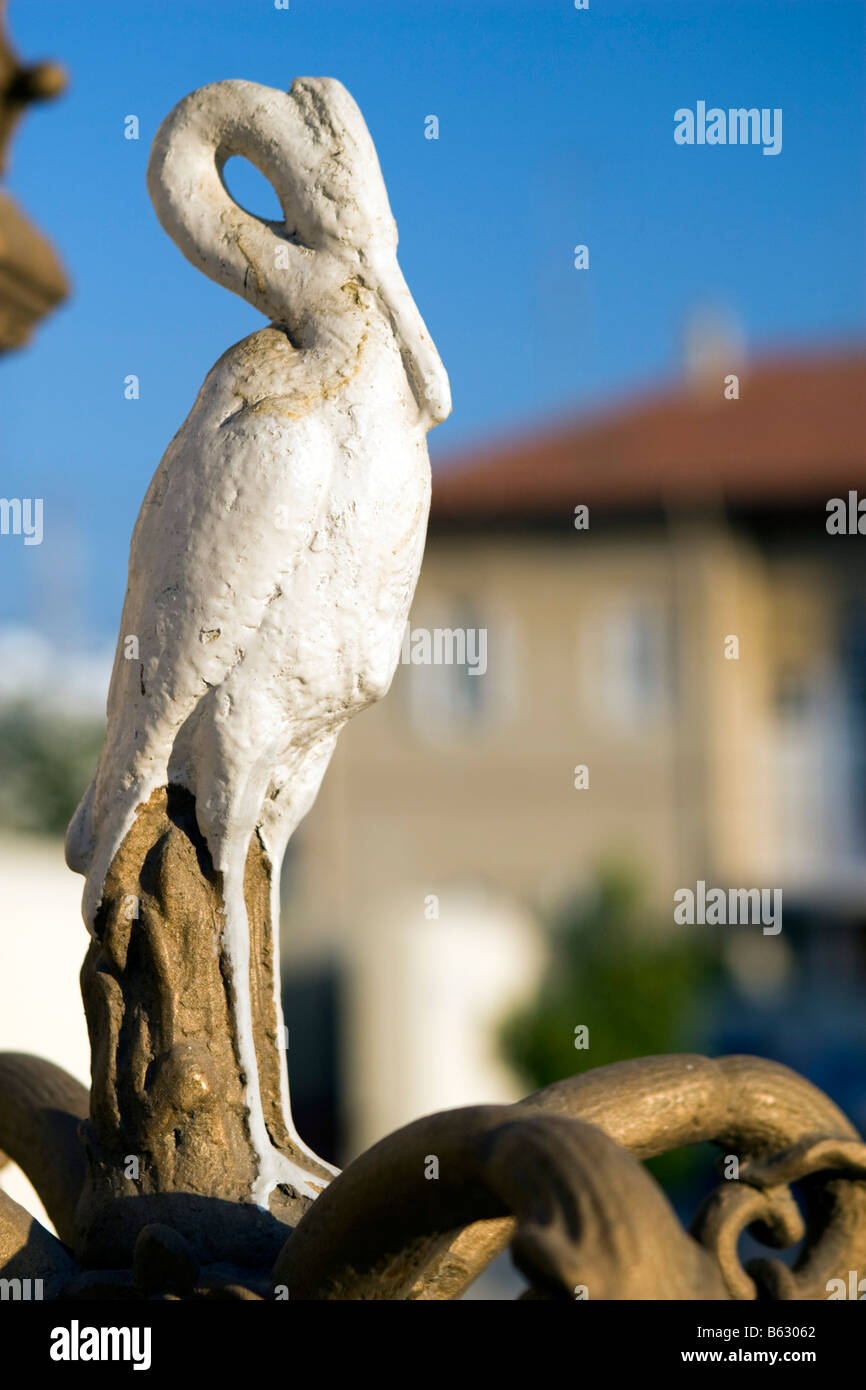 Monument to stork in Larnaca Stock Photo - Alamy