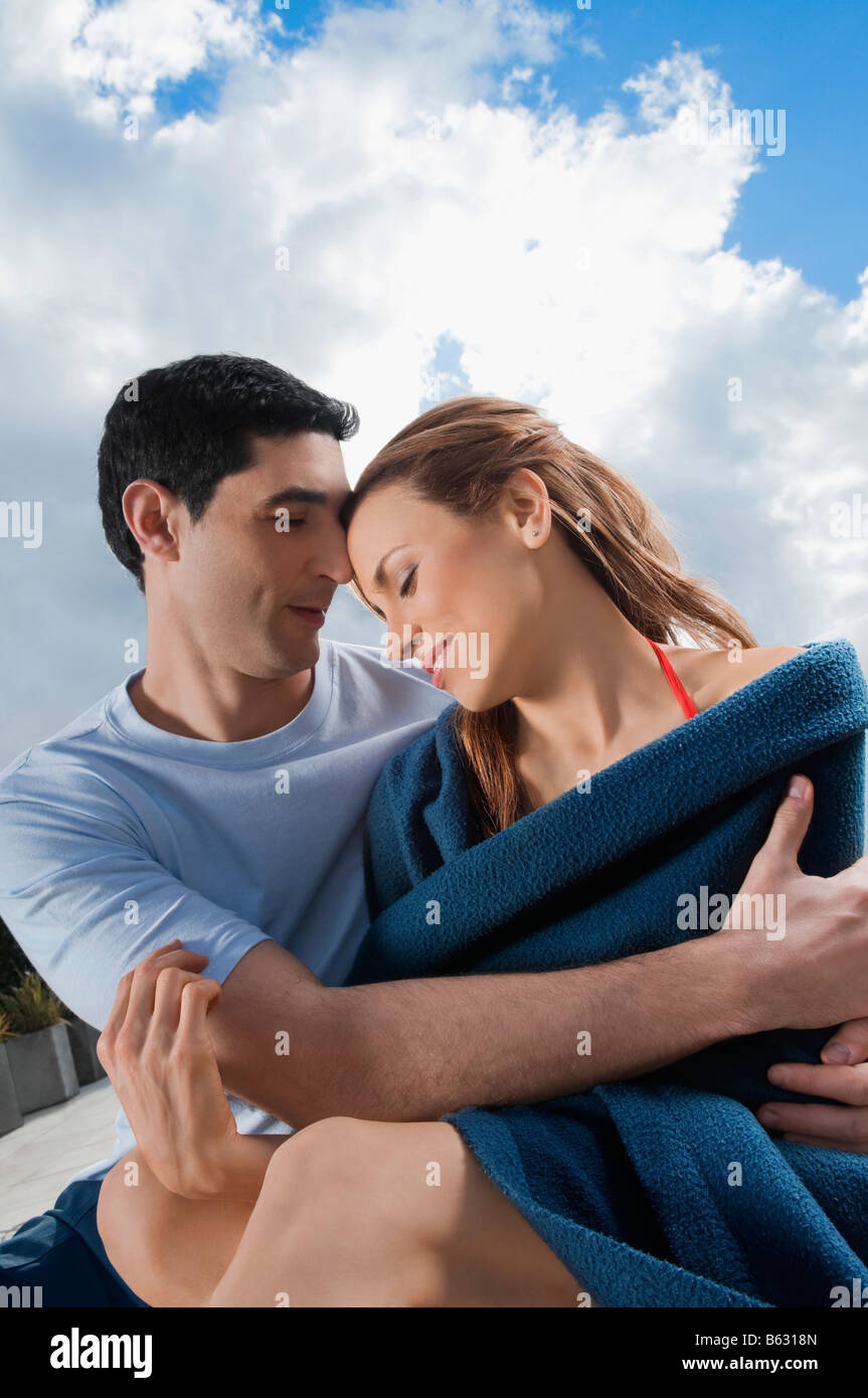 Mid adult couple romancing Stock Photo - Alamy