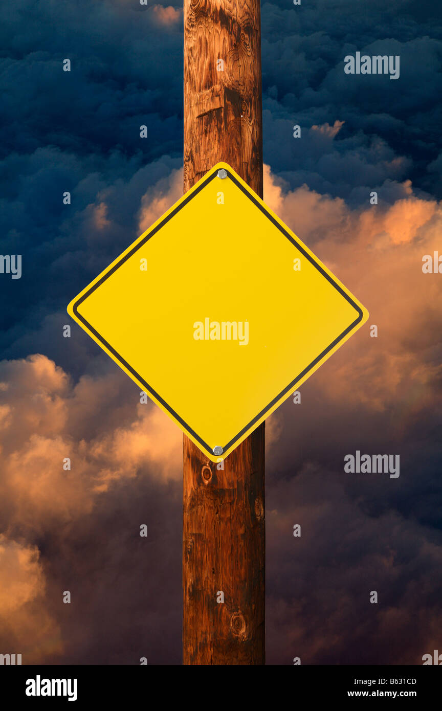 blank warning sign Stock Photo - Alamy