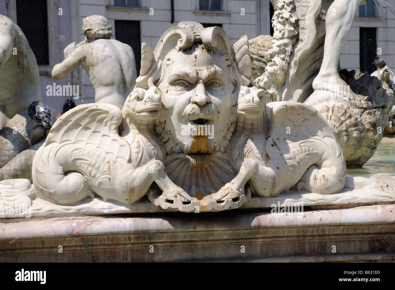 The fountains of the Piazza Navona in Rome. Italy Stock Photo - Alamy