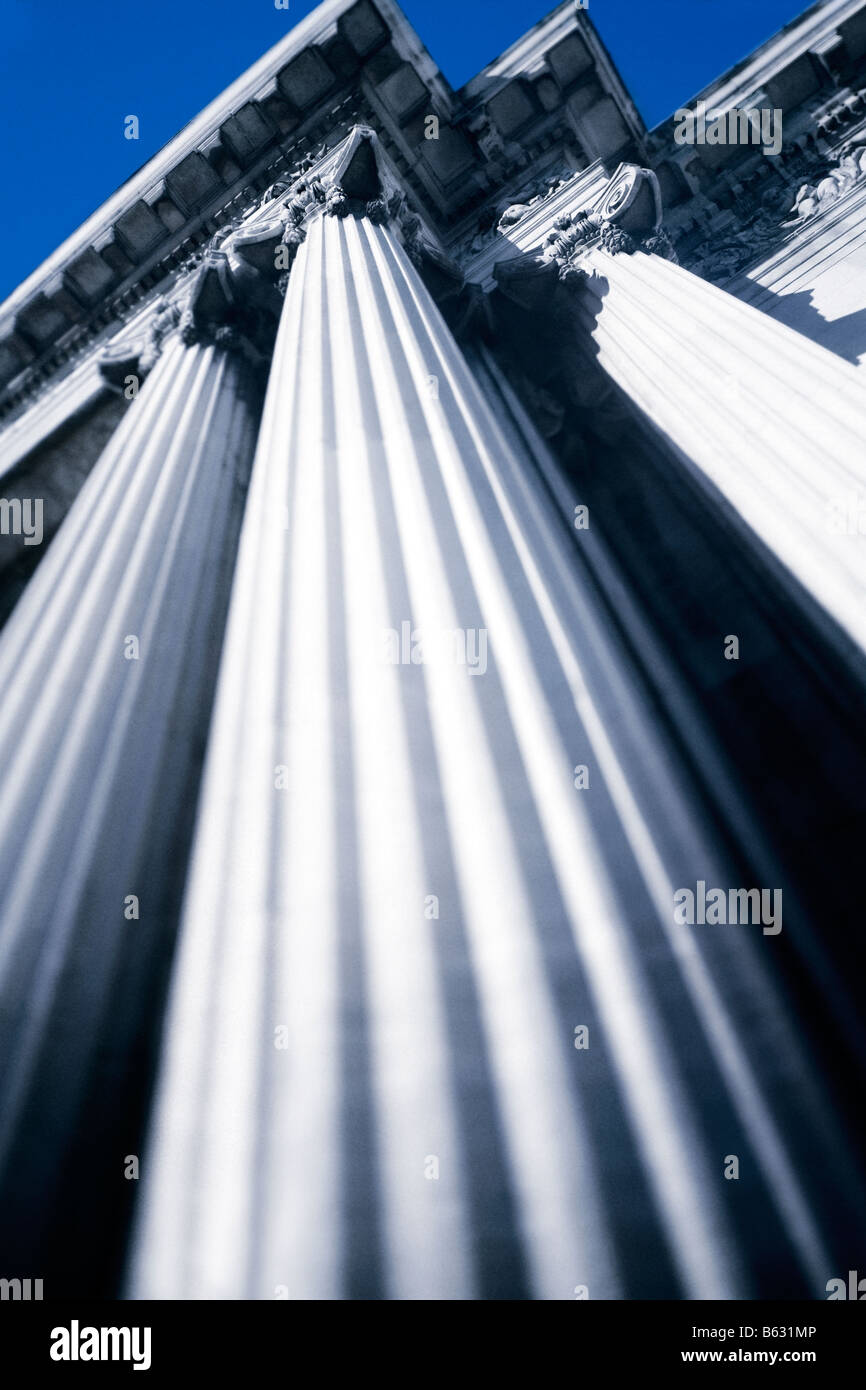 Low angle view of columns of a building Stock Photo - Alamy