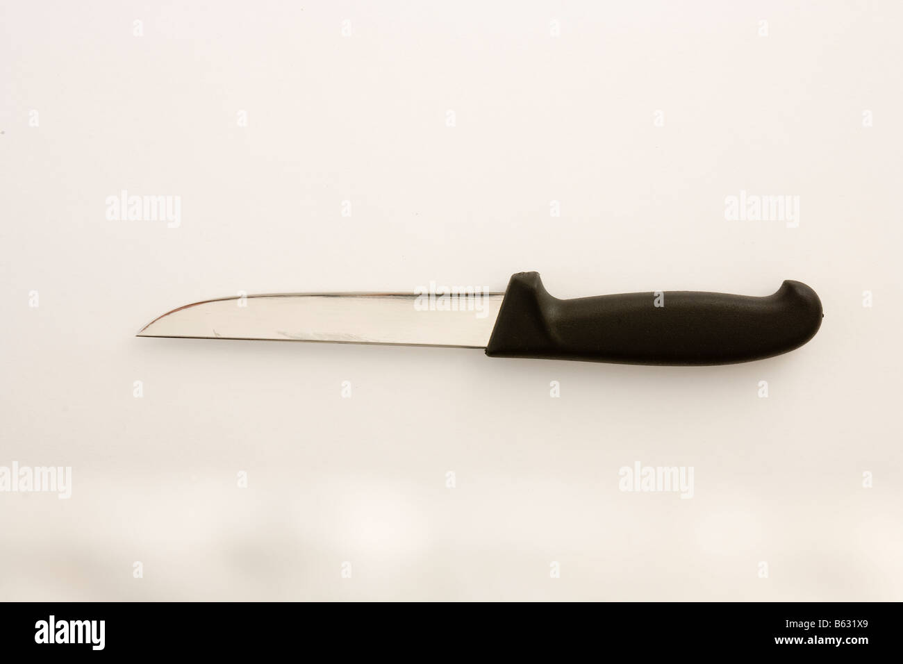 butchers knife on white background Stock Photo - Alamy