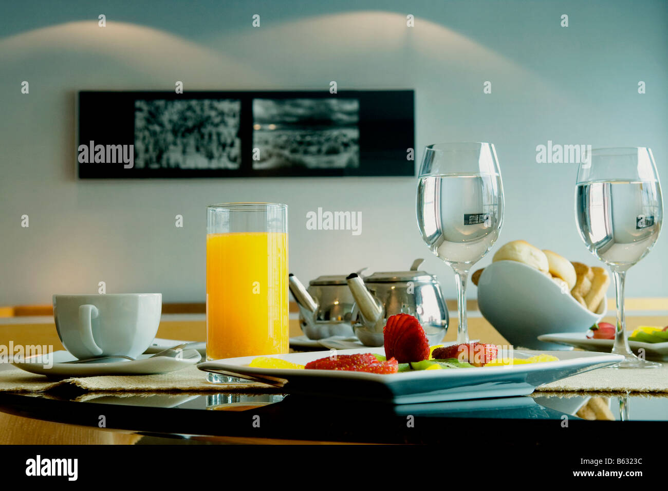 Breakfast on a table Stock Photo - Alamy