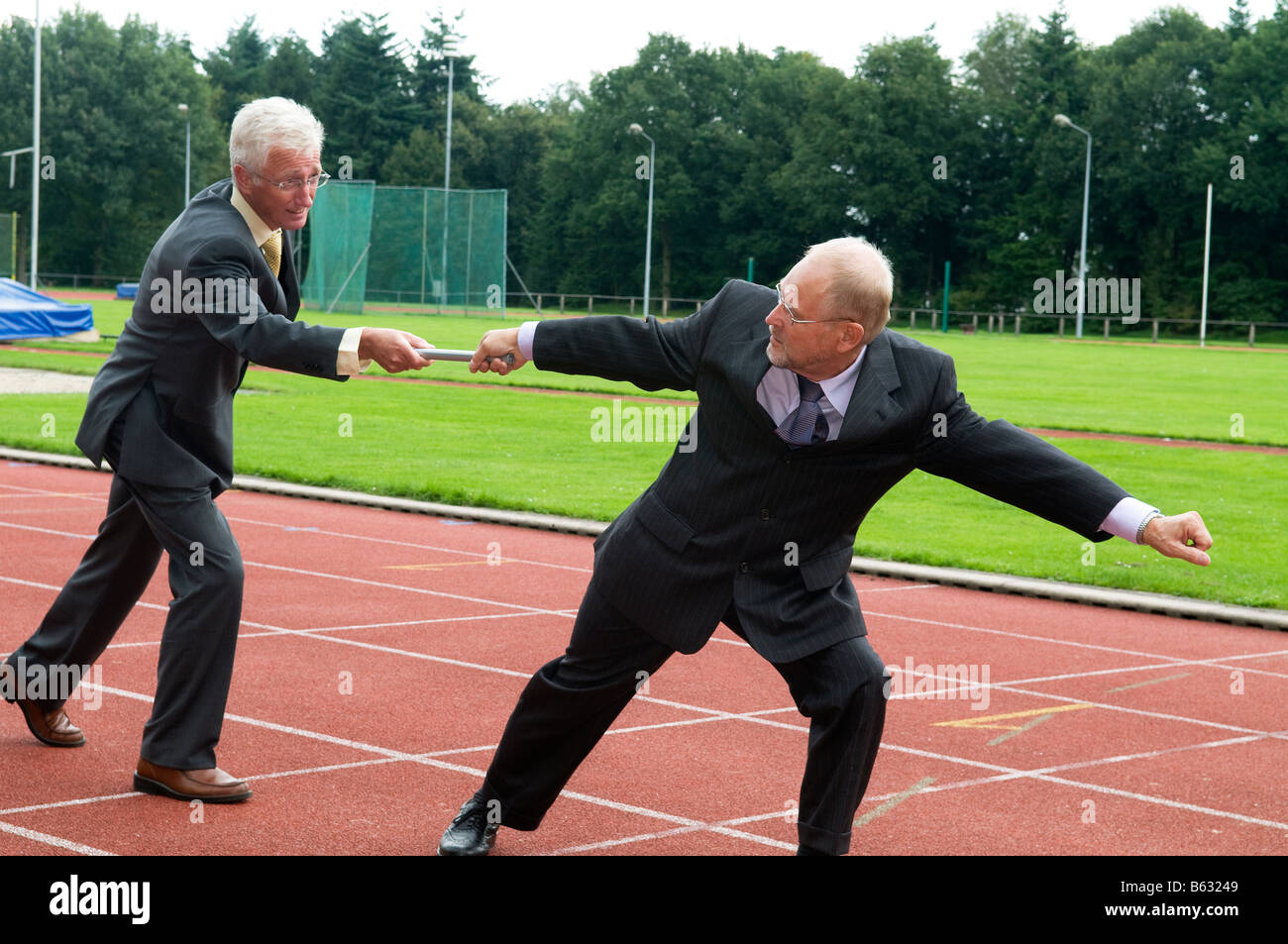 Businessmen running track hi-res stock photography and images - Alamy