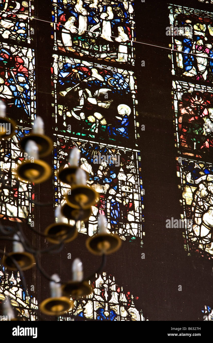 The Great East Window at York Minster with a full sized mural in place ...