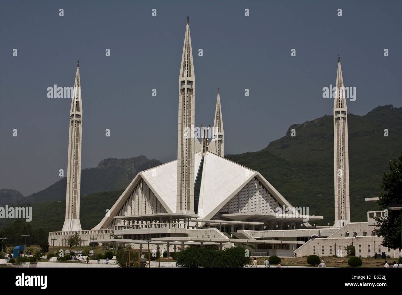 Architecture of the Shah Faisal Mosque, located in the city of ...