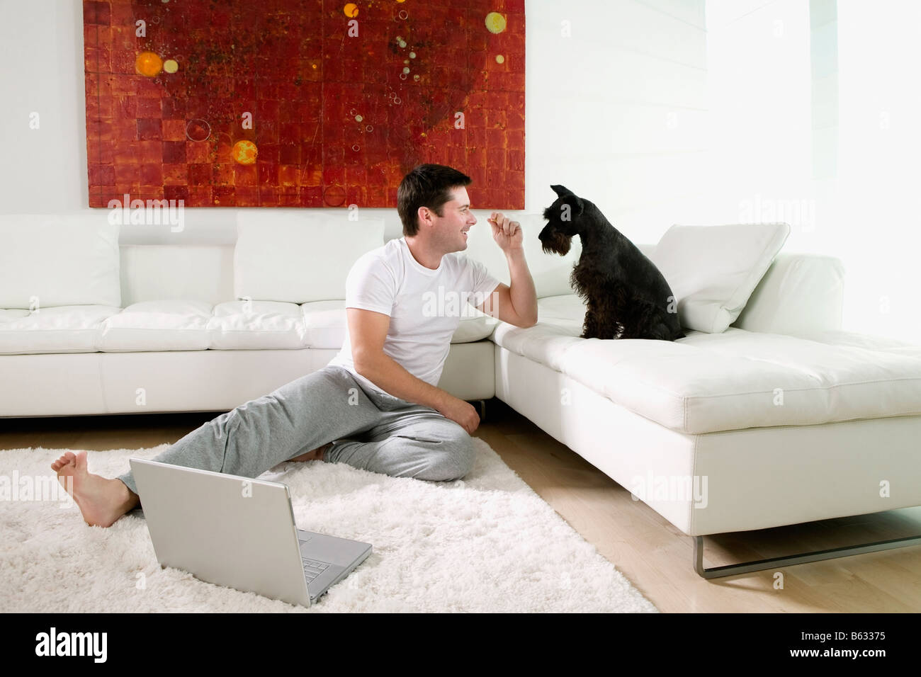 Rug leaning looking away relaxation hi-res stock photography and images ...