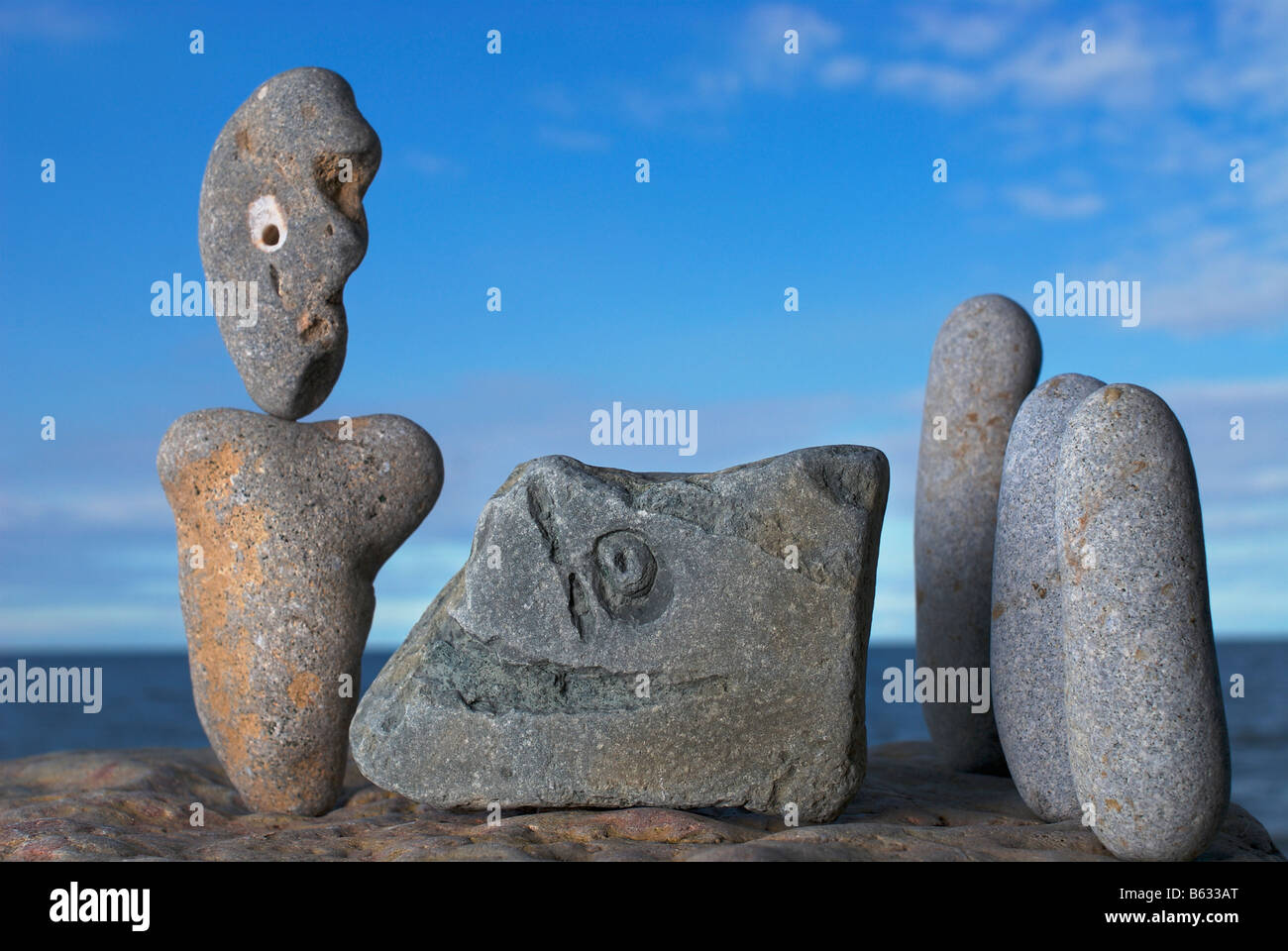 Stones on a rock Stock Photo - Alamy