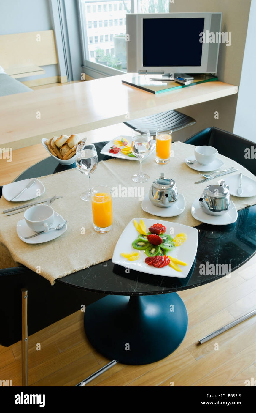 Breakfast on a table Stock Photo - Alamy