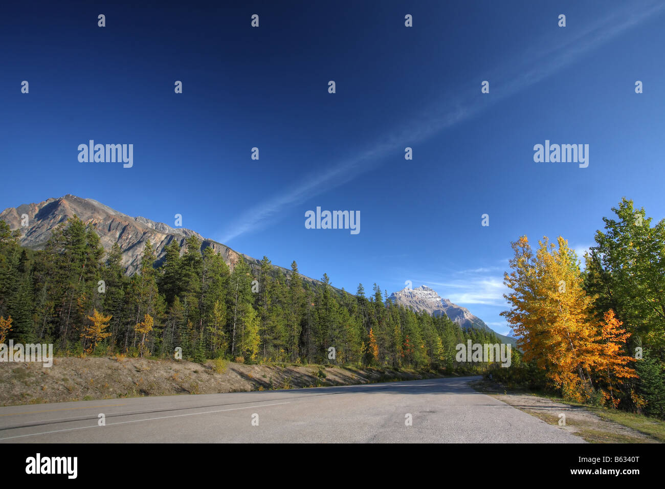 Road view of the Rocky Mountains Stock Photo - Alamy