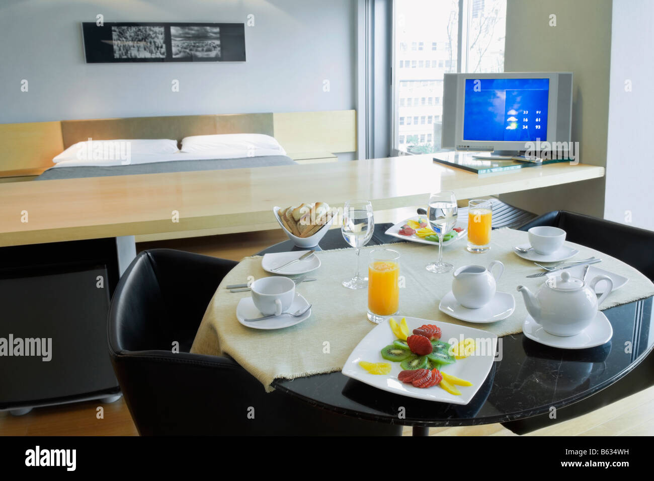 Breakfast on a table Stock Photo - Alamy