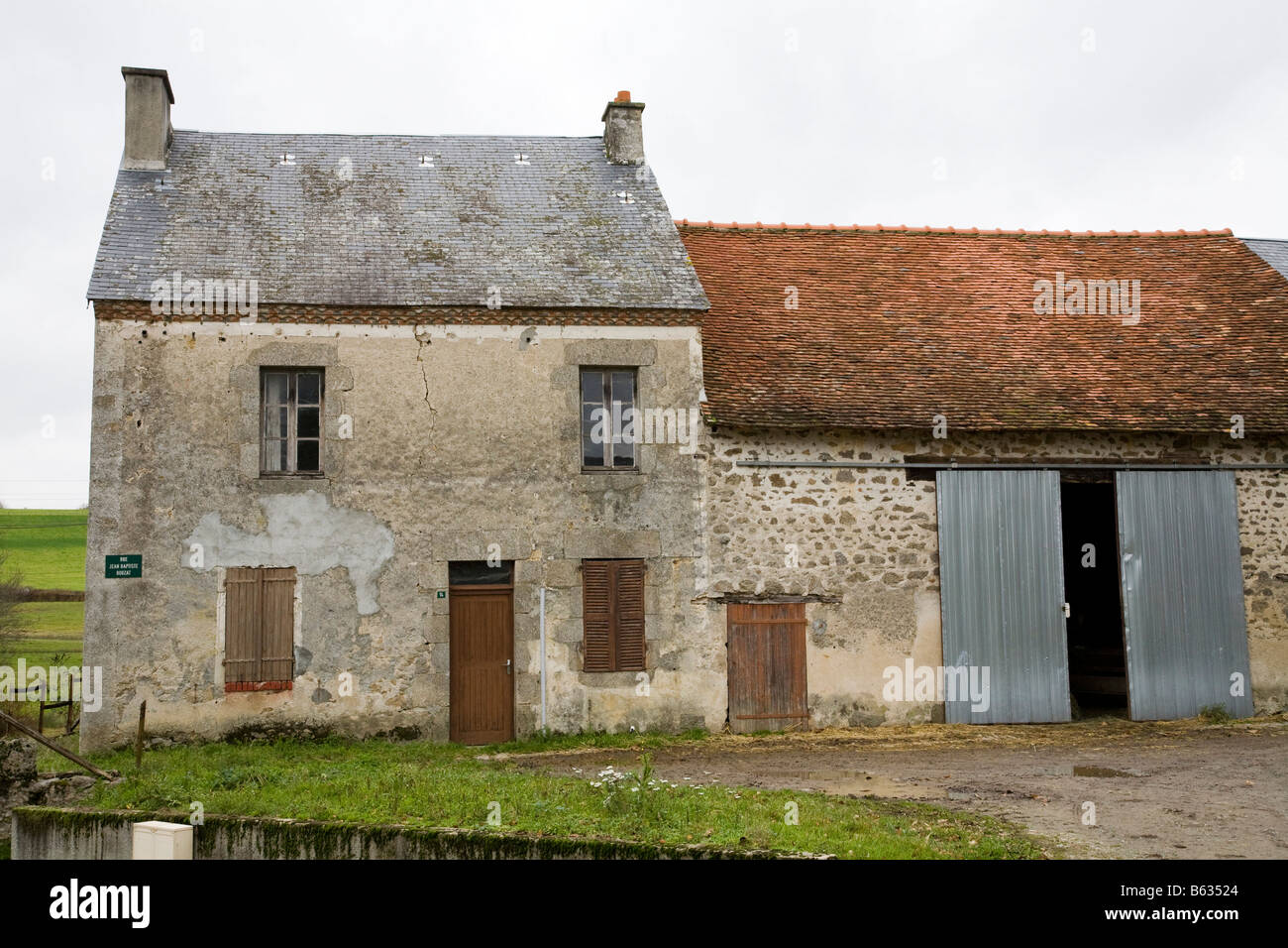 French farm house building. Used for keeping sheep in Stock Photo - Alamy