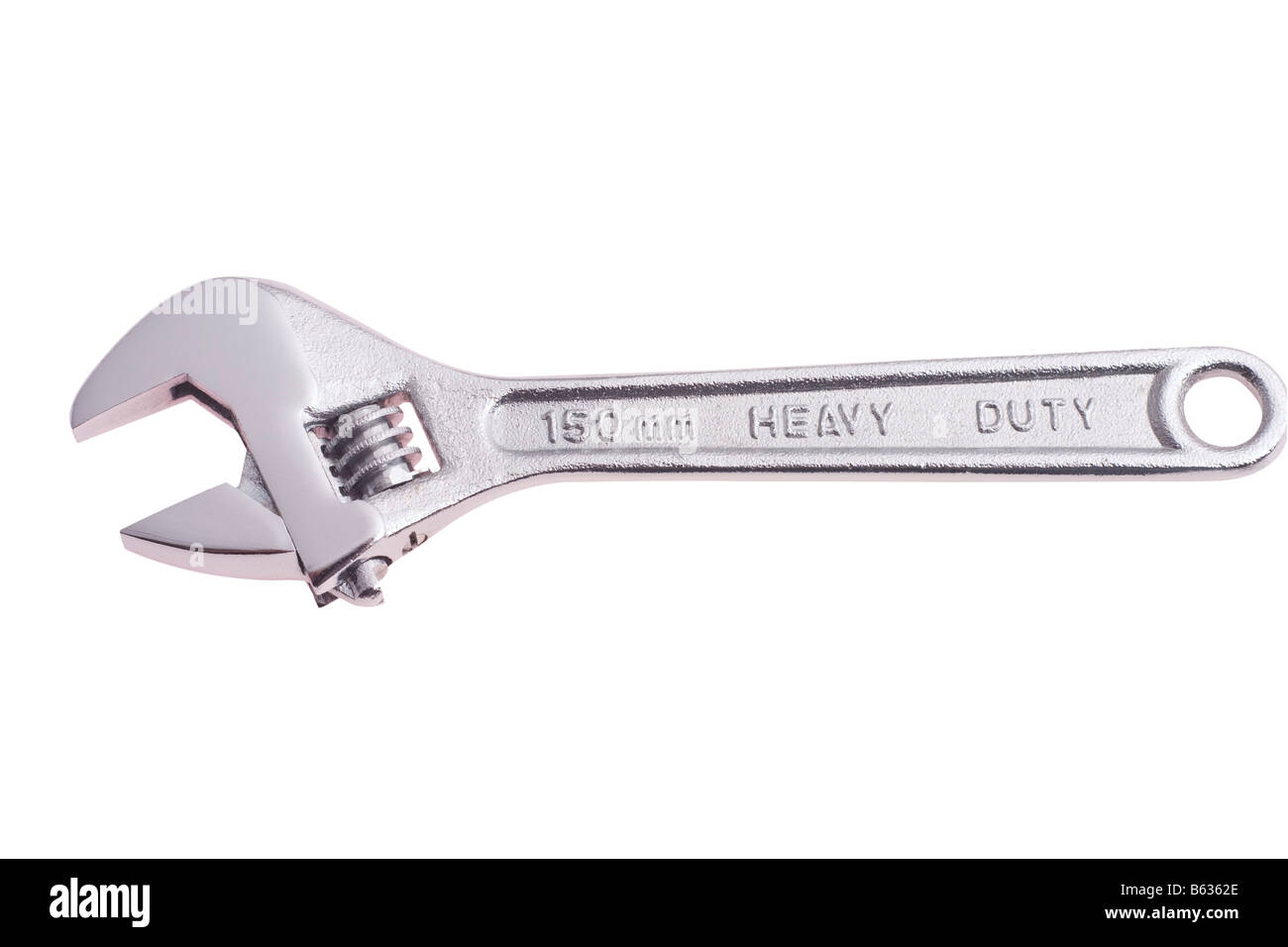 stainless steel adjustable wrench isolated on white Stock Photo - Alamy