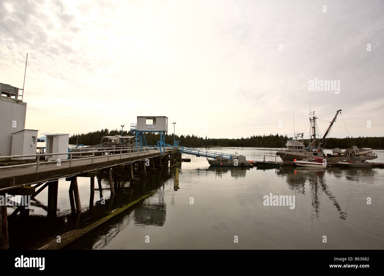 Docked fishing boats at Port Edward British Columbia Stock Photo - Alamy