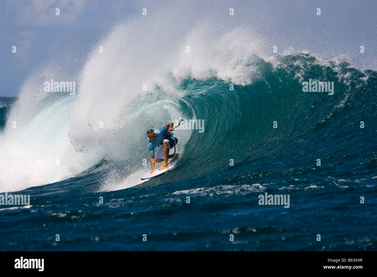 Ben Wilson Kitesurfing in Indonesia Stock Photo - Alamy