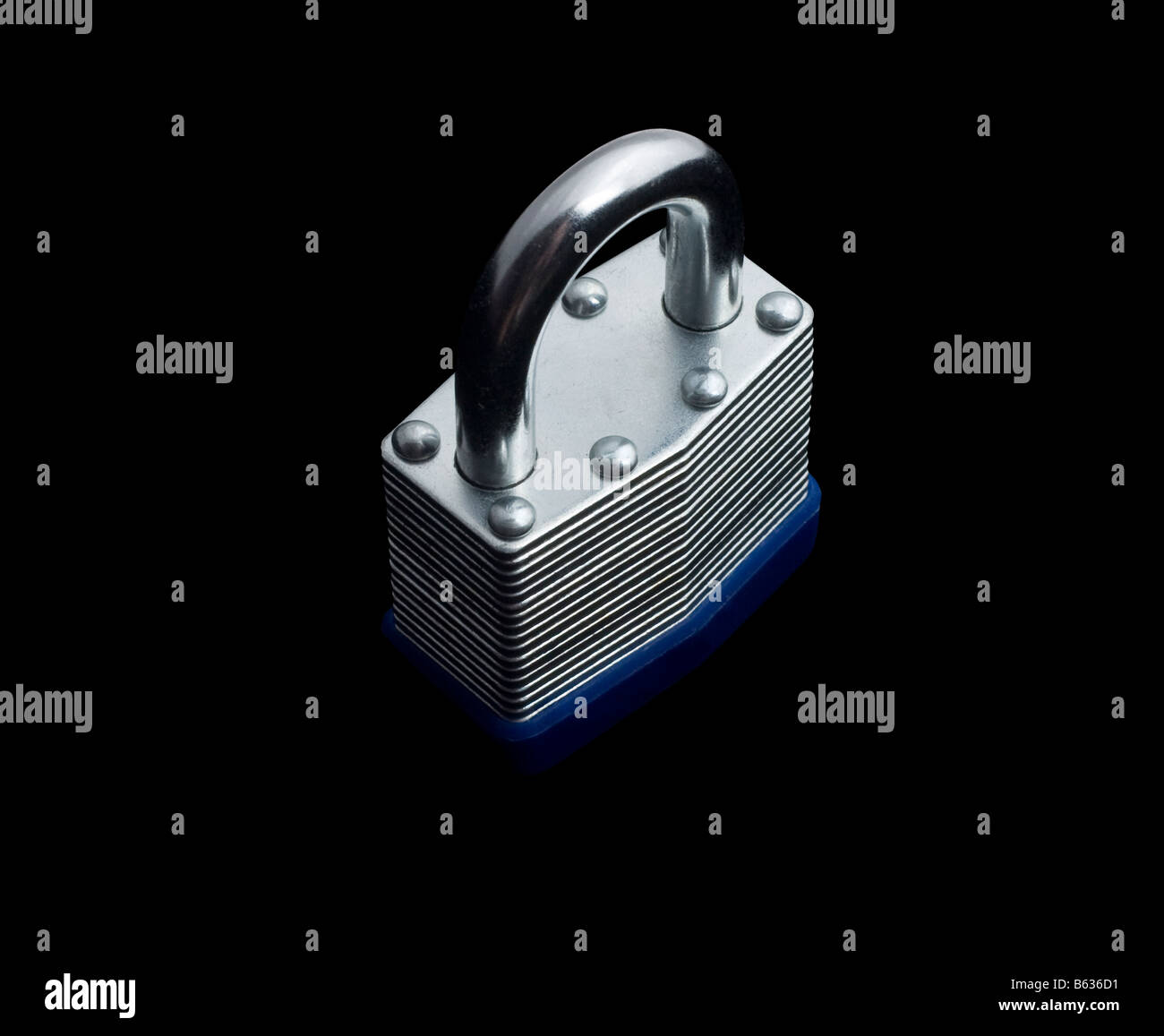 metal and plastic lock isolated on black background Stock Photo - Alamy