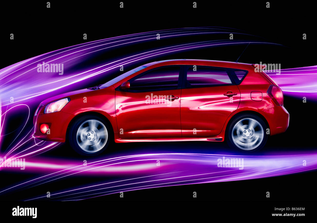 Red car road hi-res stock photography and images - Alamy