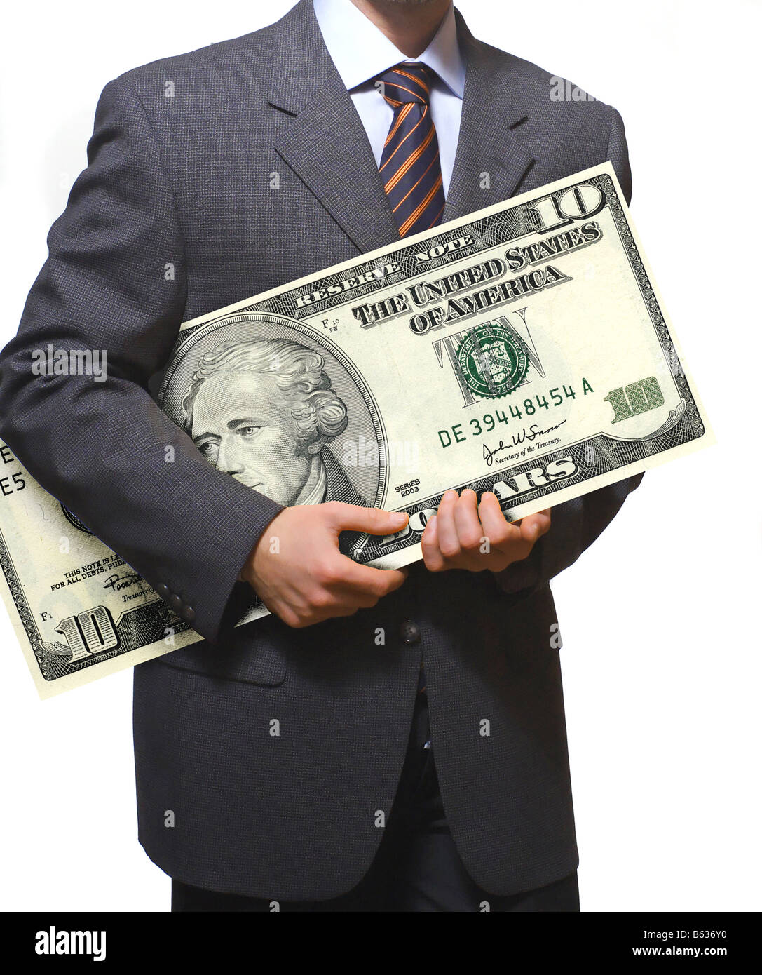 financial background business man and big dollar Stock Photo - Alamy
