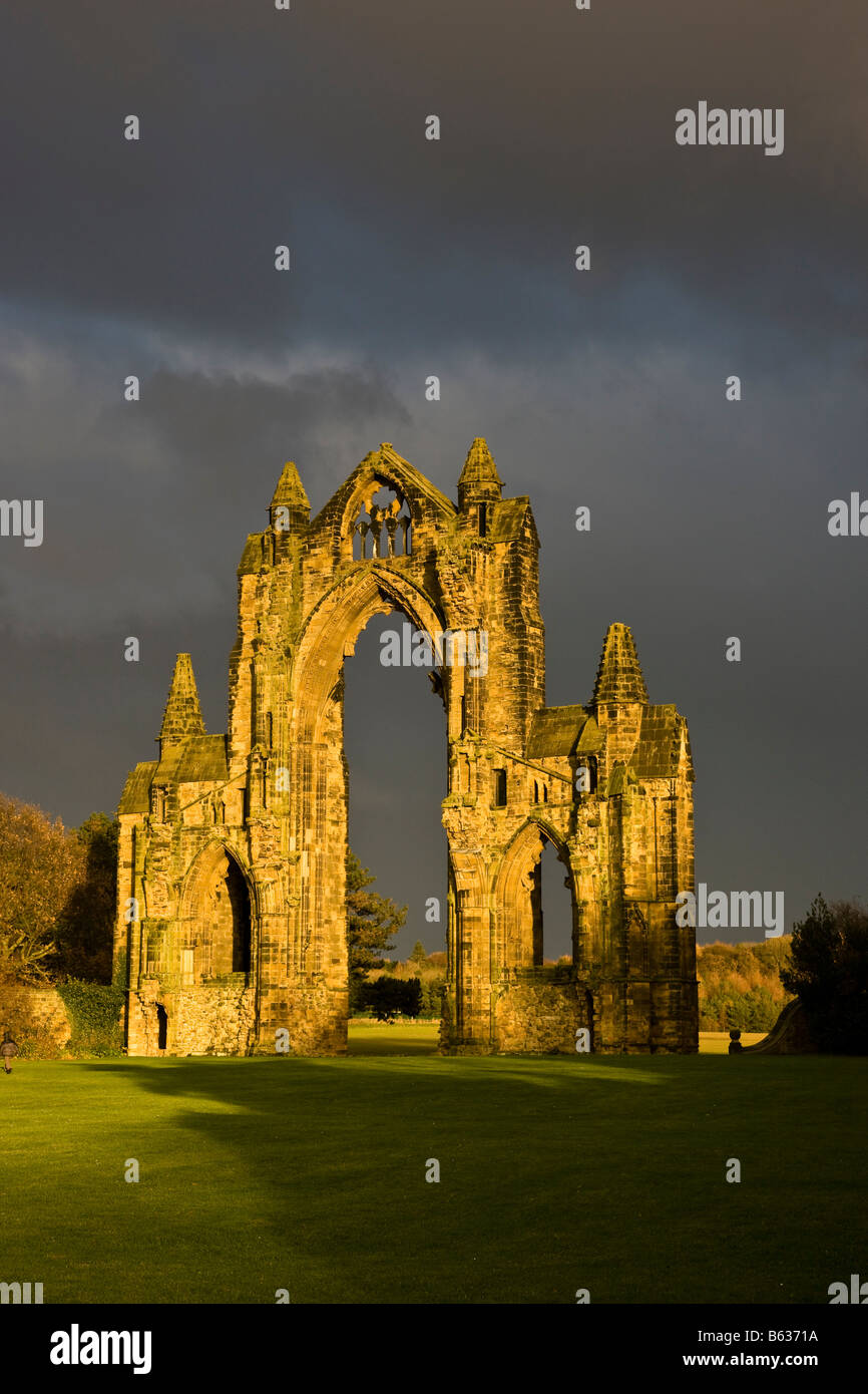 Gisborough Priory remains in Winter Sunshine Guisborough Cleveland ...