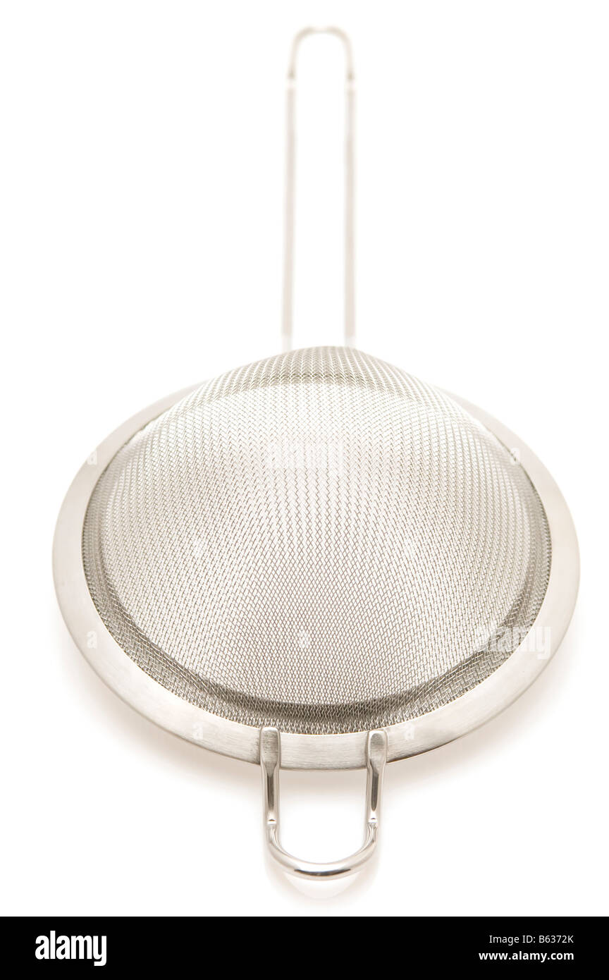 object on white kitchen utensil colander Stock Photo - Alamy