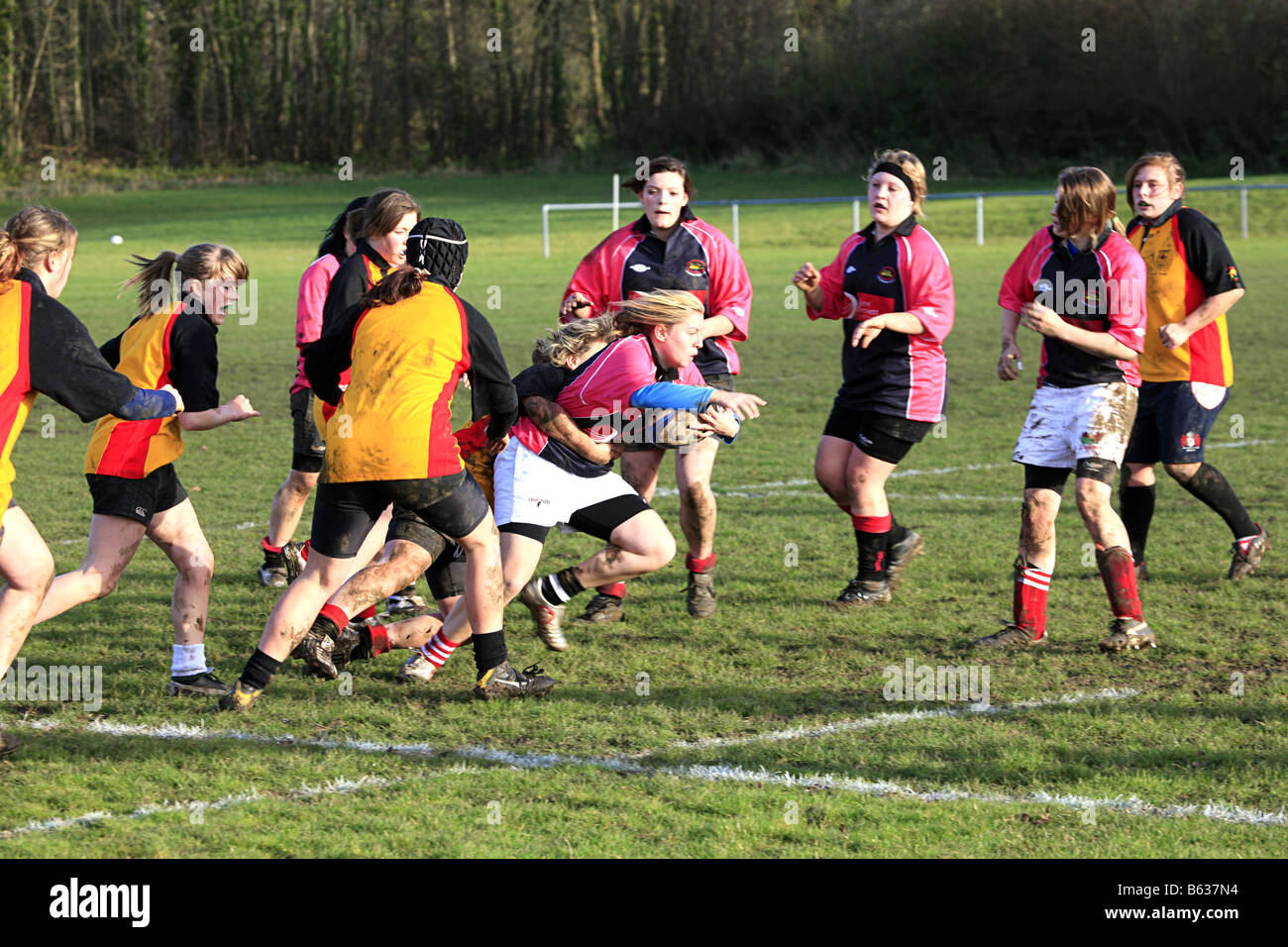 Rugby field wet hi-res stock photography and images - Alamy