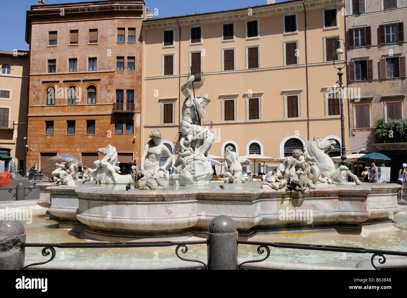 The fountains of the Piazza Navona in Rome Italy Stock Photo - Alamy