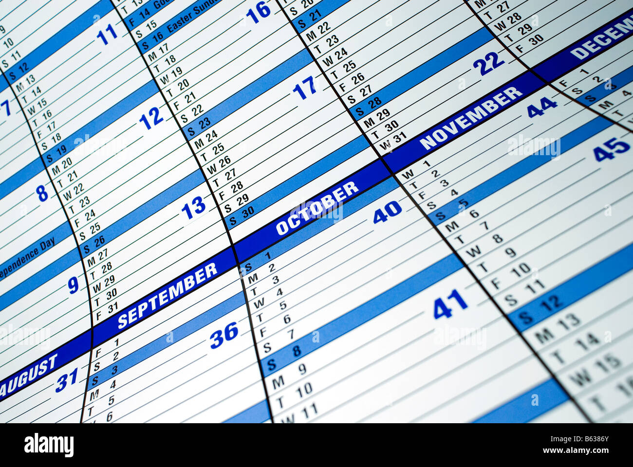 Close-up of a calendar Stock Photo - Alamy